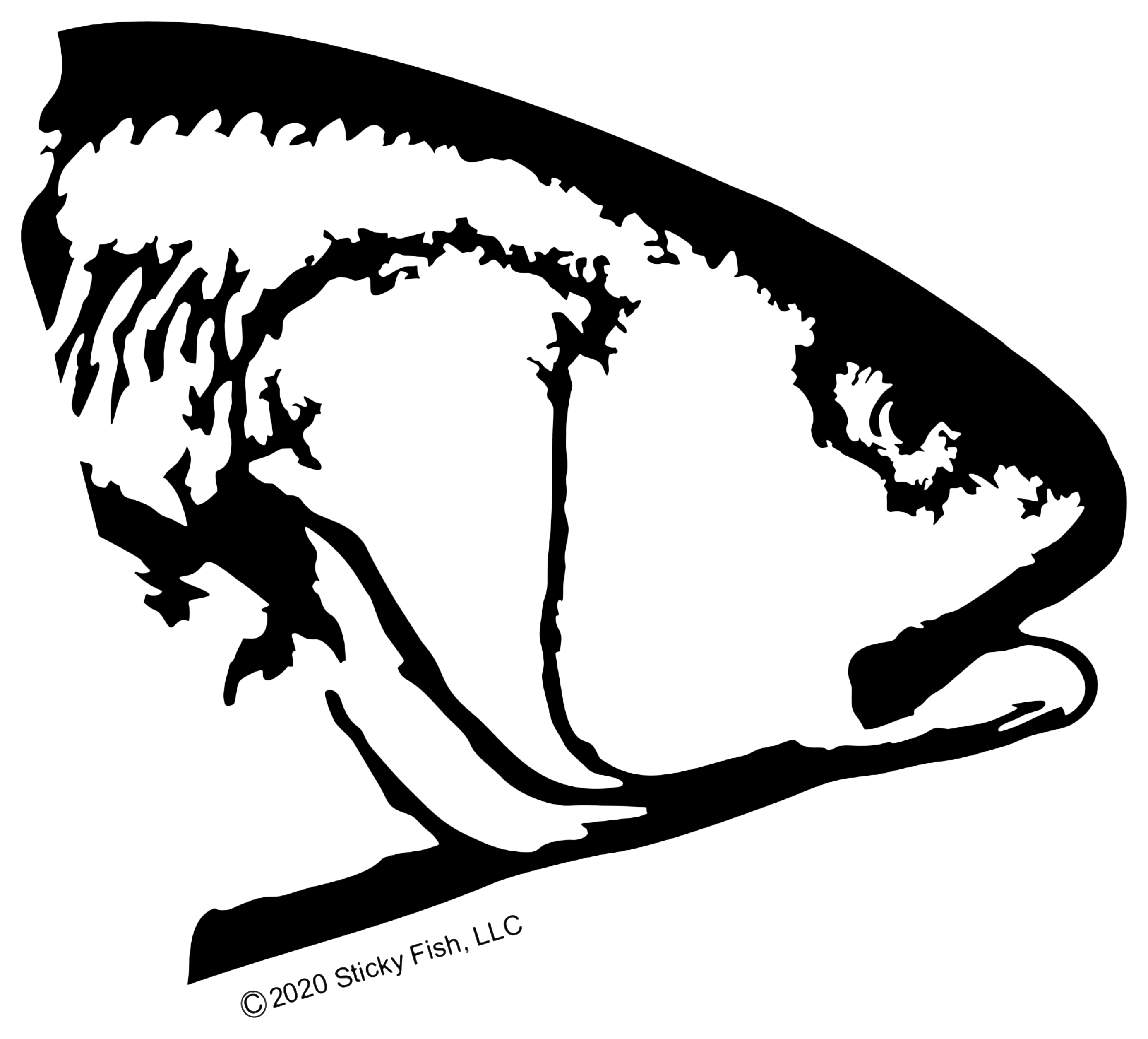 Sticky-Fish Red Fish Head Vinyl Decal | Cabela's